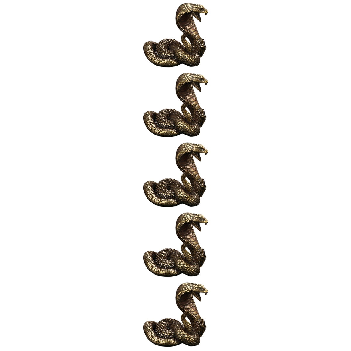 5 pcs Brass Snake Statue Creative Snack Figurine Sculpture Desktop ...
