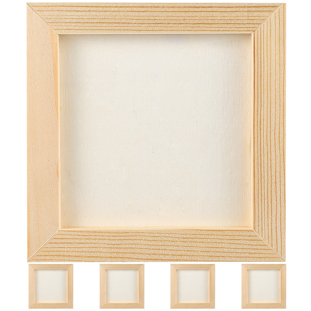 5 pcs Clay Blank Frame DIY Wooden Photo Frames Wooden Painting Frame ...