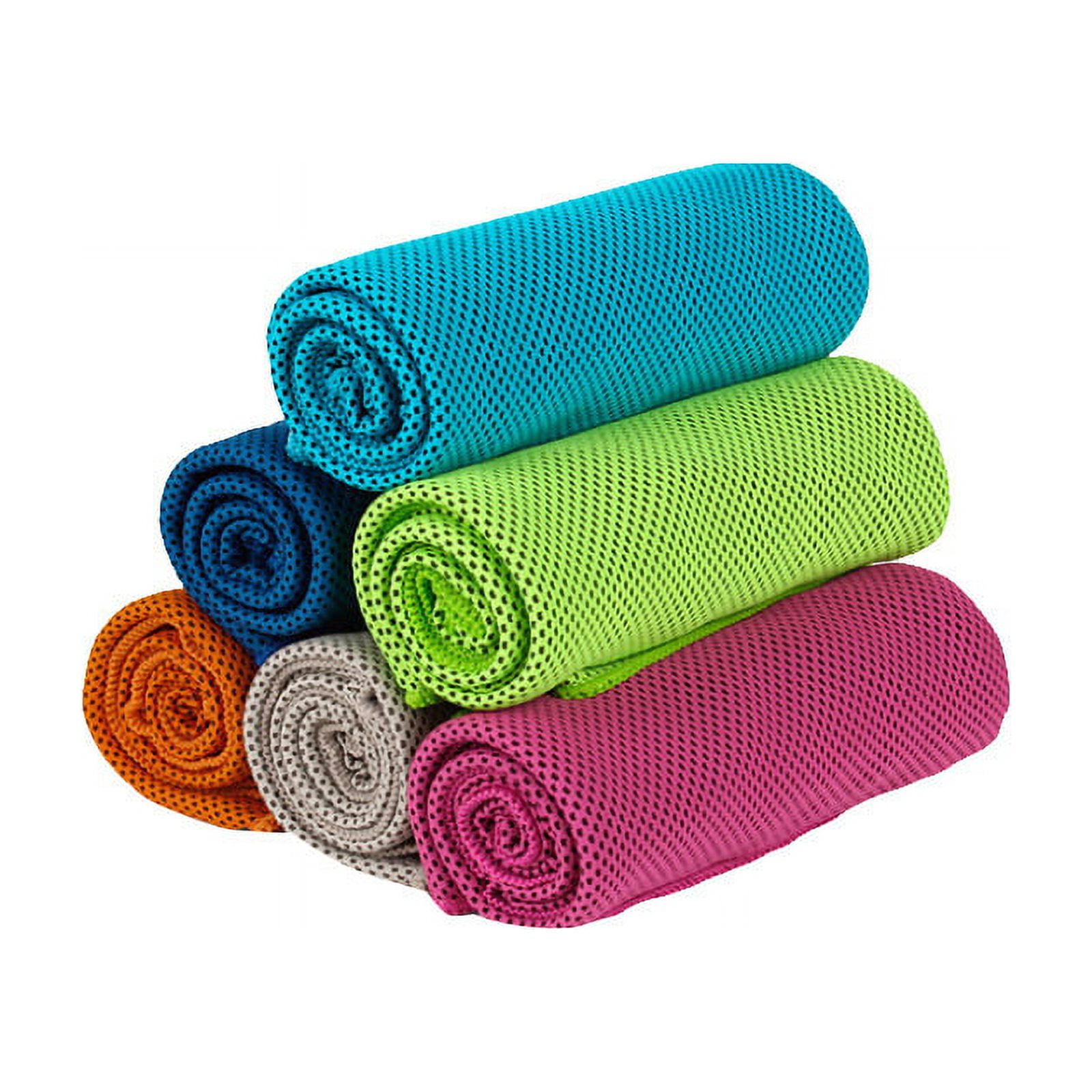 5 pcs Cooling Towels Ice Towel for Neck and Face, Gym Yoga Towel ...