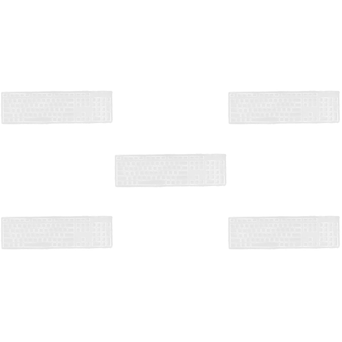 5-Pack Transparent Keyboard Covers Compatible with Dell KB216 Wired ...