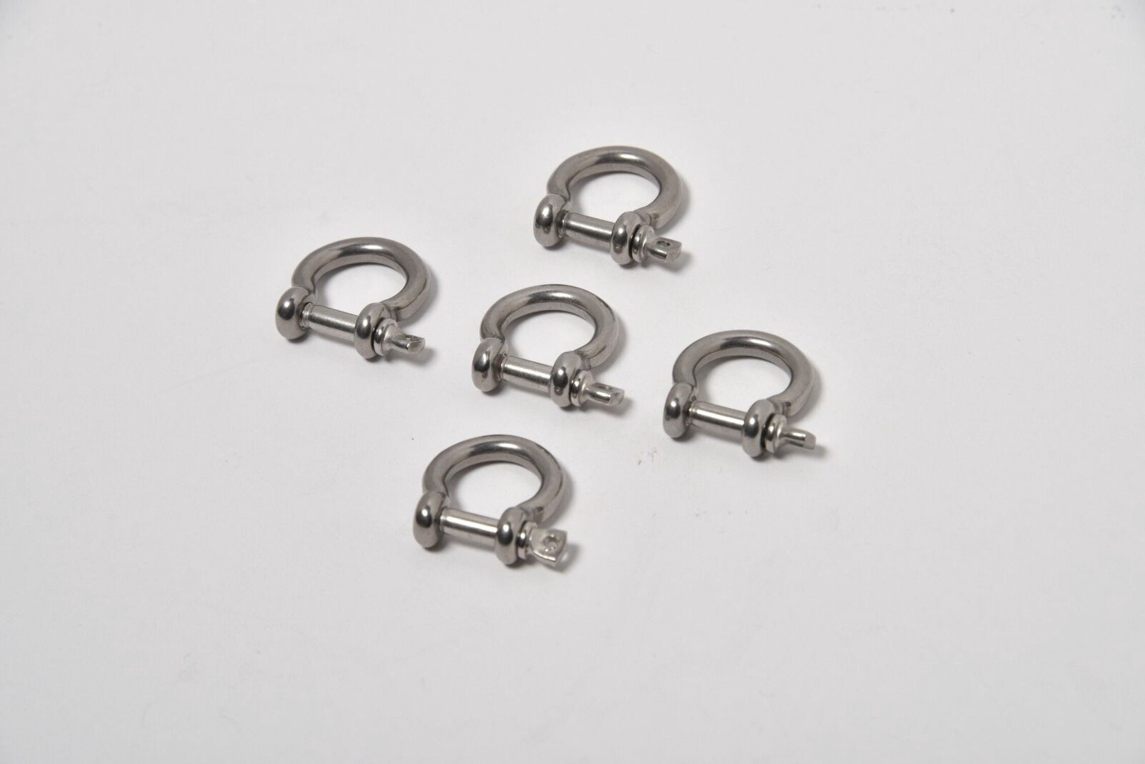 5 pcs M5 3/16" 5mm Nickel Plated Steel Screw Pin Anchor Shackle Bow ...