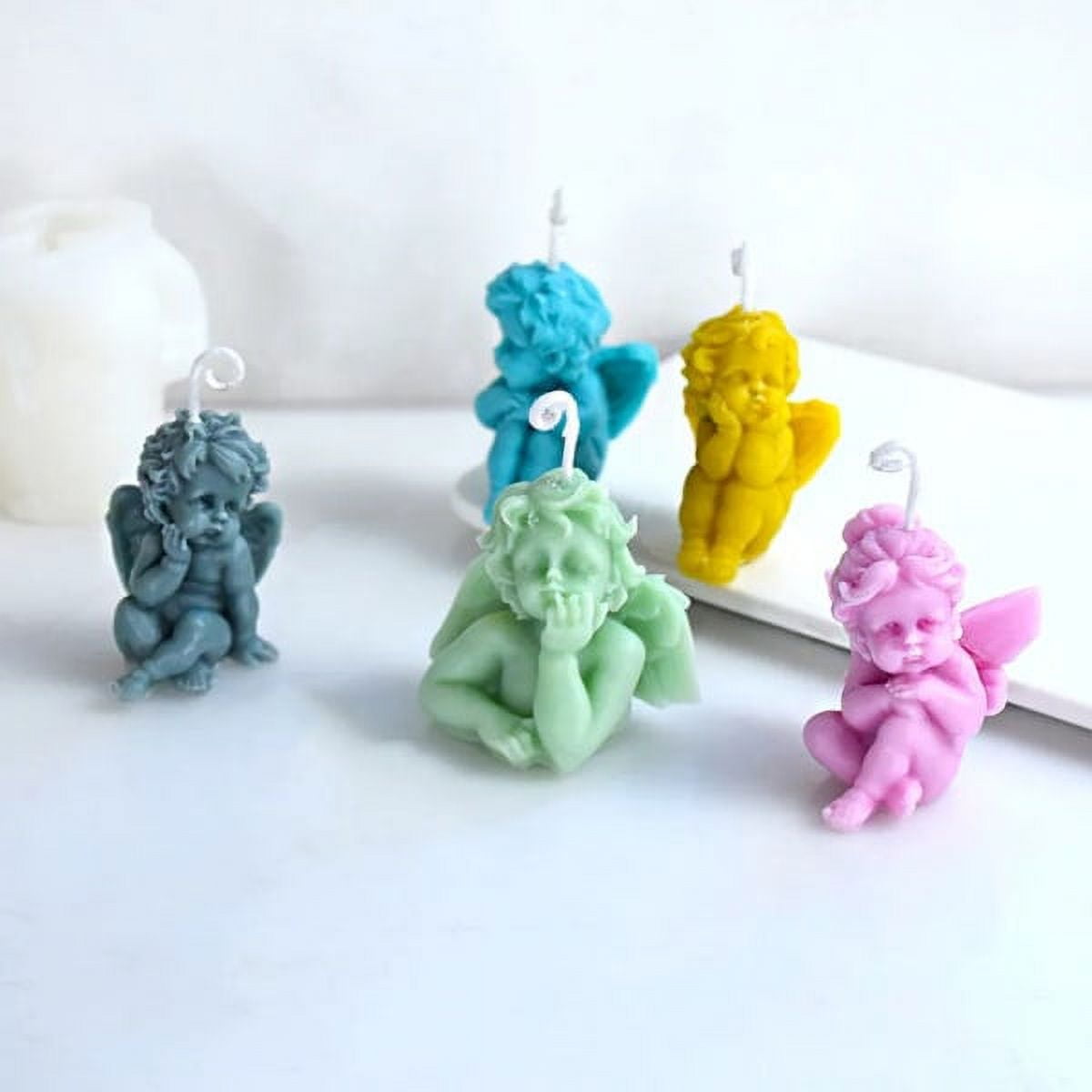 5 pcs Mold MOLDS DIY Candle Silicone Mold Candle Mold Angel Mold Soap ...