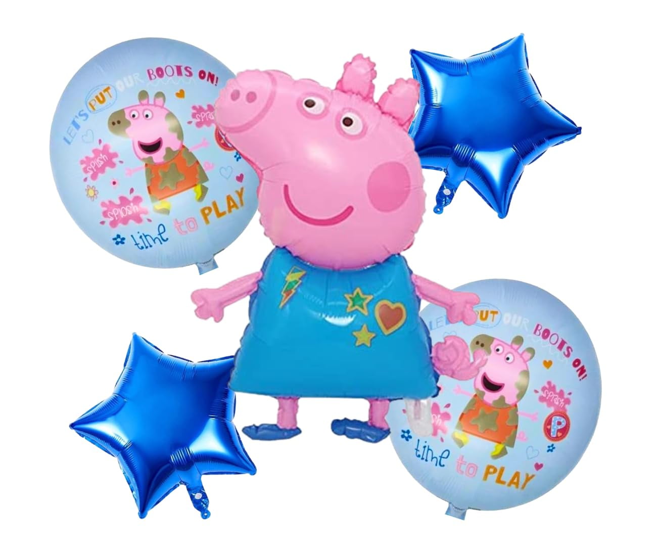 5 pcs Peppa Theme Birthday Decoration 1st Birthday Decoration Items ...