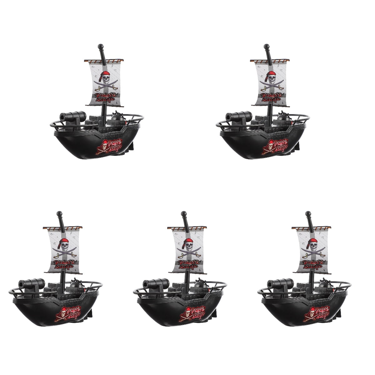 5 pcs Pool Pirate Boat Toy Pirate Ship Toy Bath Boat Toy Birthday Gift ...