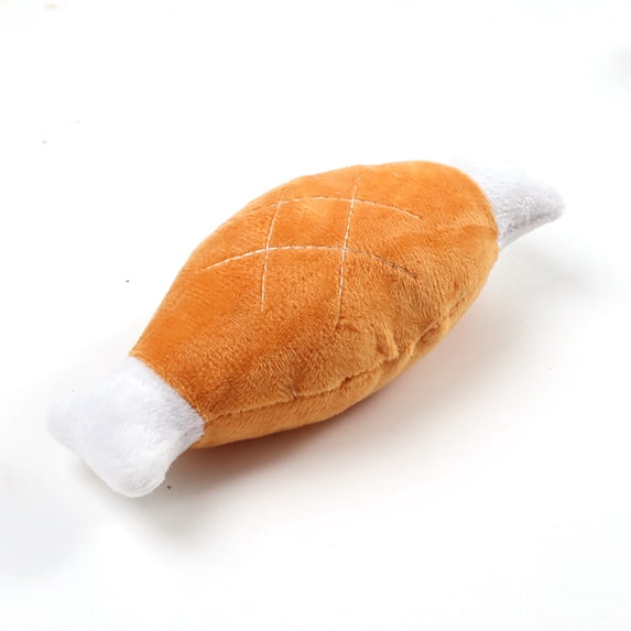 5 pcs Squeaky Chicken Leg Bone Plush Dog Chew Toys Interactive Pet Play ...