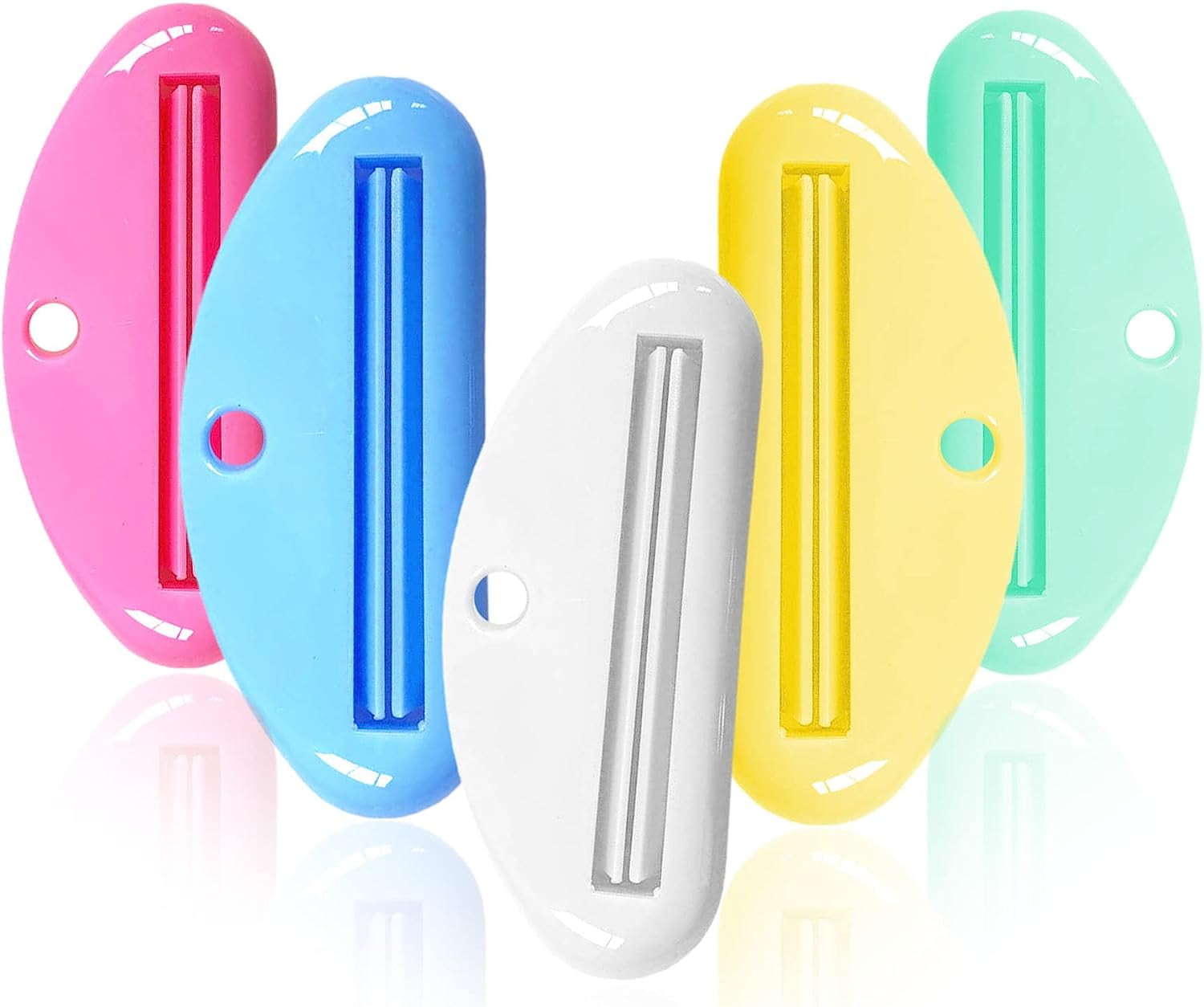5 pcs Toothpaste Dispenser Tube Squeezer Toothpaste Rollers Clips ...