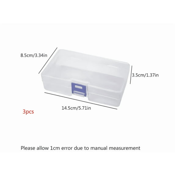 5 pcs Transparent Lockable Box Small Object Storage Box Fishing Gear ...