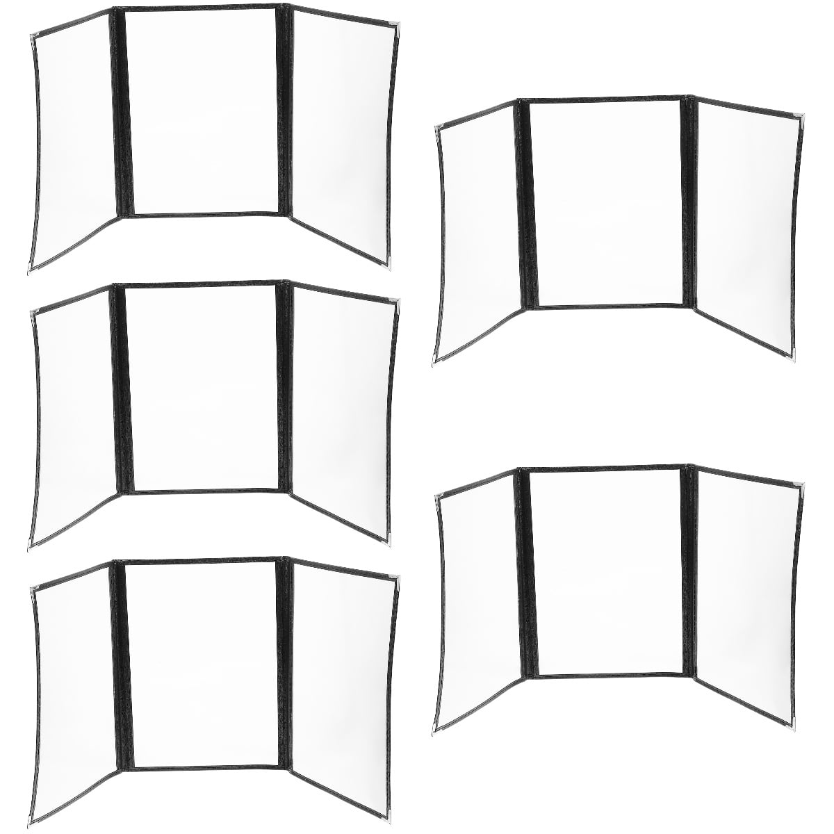5 pcs Transparent Menu Cover PVC Binder Cover Durable Looseleaf Menu ...