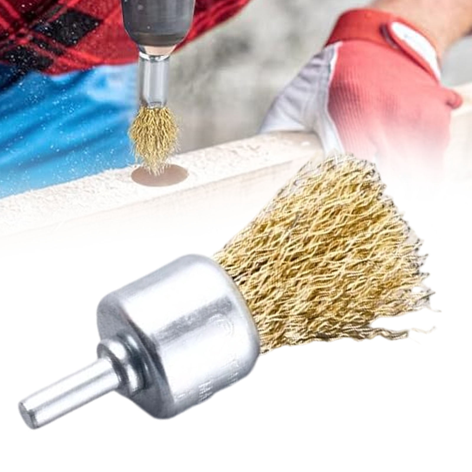 5 pcs Wire Brush for Drill Dia Abrasive Wire Wheel 1/4" Round Shank ...