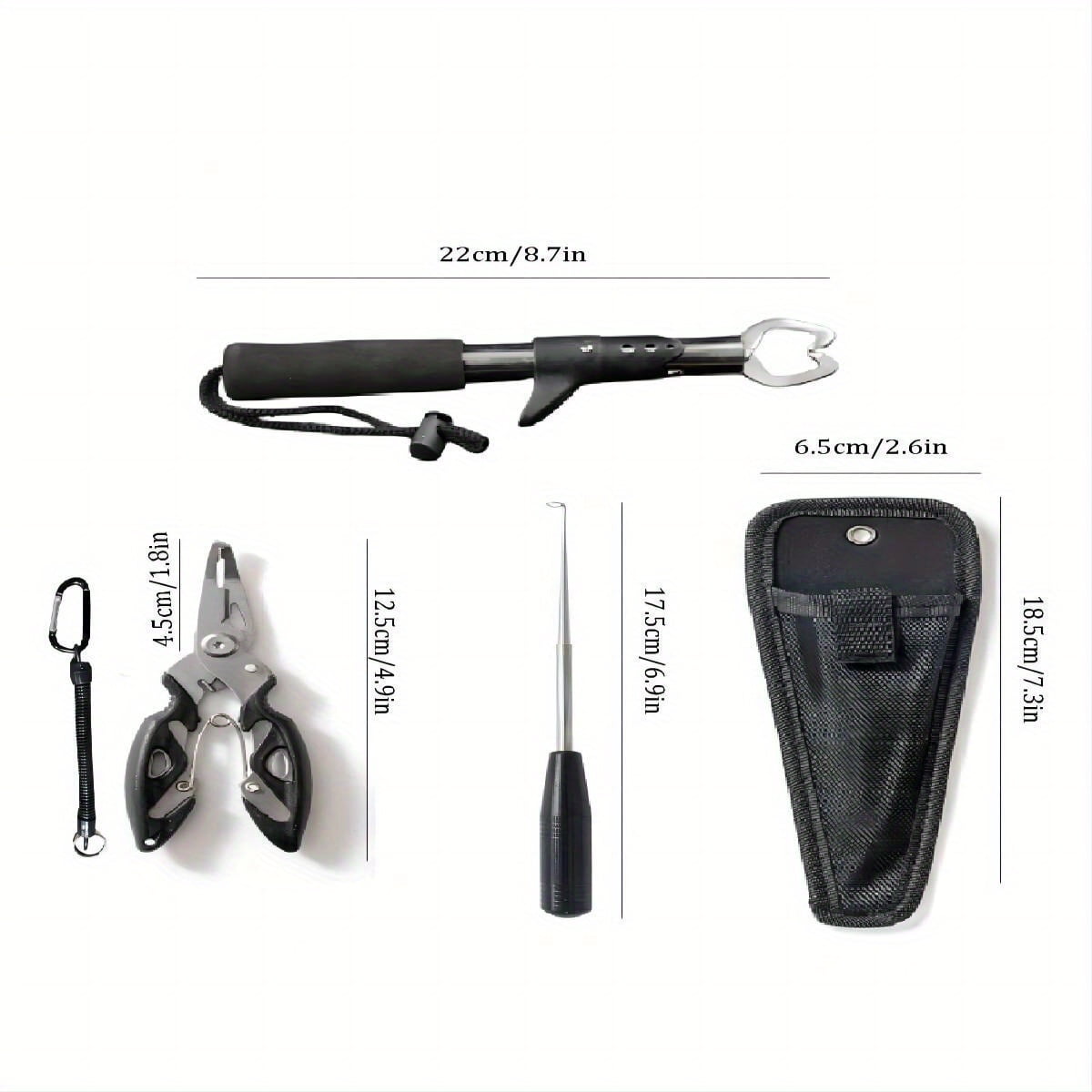 5-piece Set Portable Fishing Tool Set, Including Fishing Pliers, Fish ...