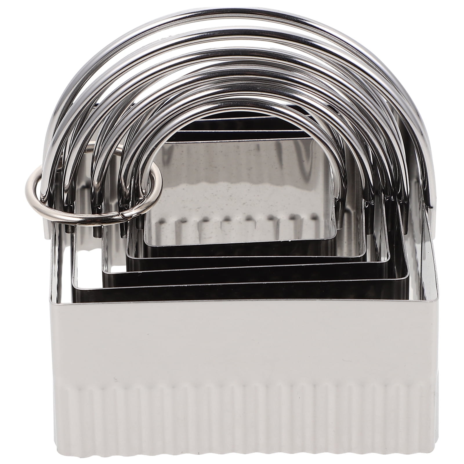 5-piece Set of Mousse Rings Square Cookie Shapes Stainless Steel ...