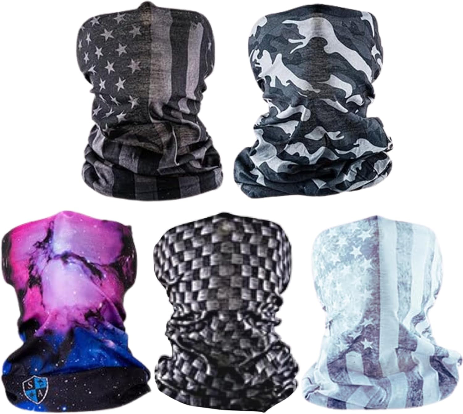 5-piece UV Face Mask | Adult UV 30+Multi purpose Neck Mask - Walmart.com