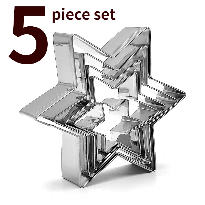 5-piece set of cookie cutters, baking molds, star shaped, heart-shaped ...