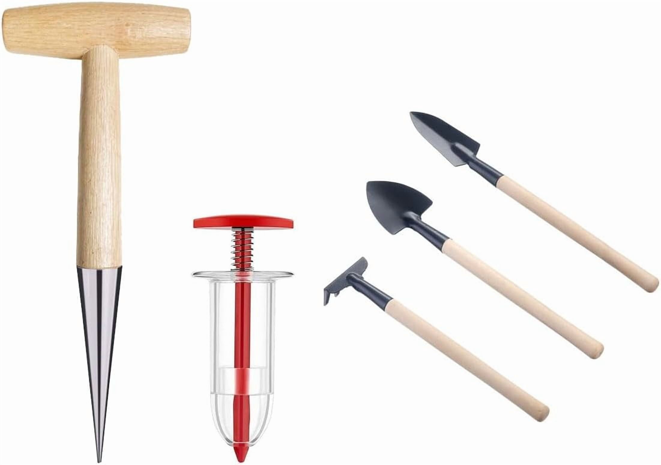 5 pieces garden tools set for gardening women weeding hoe rake spade ...