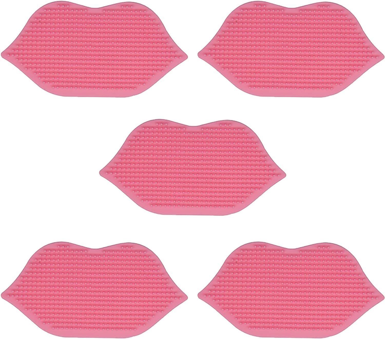 5 pieces lip brush, siliconelip brushes with handle and suction cup ...