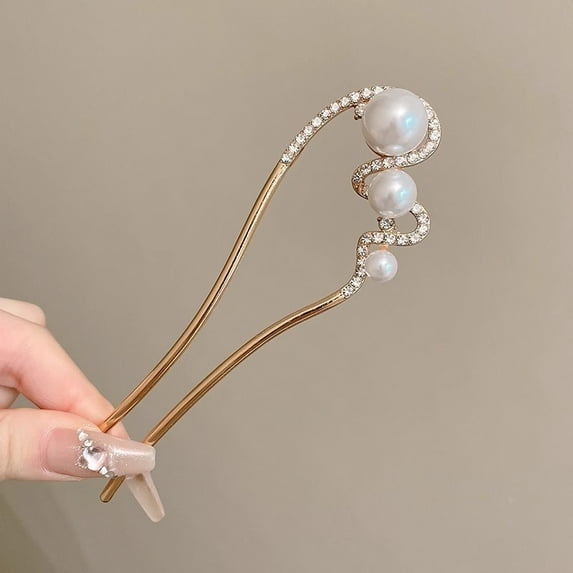 5 pieces of lazy U-shaped hairpins with a high-end and elegant style ...