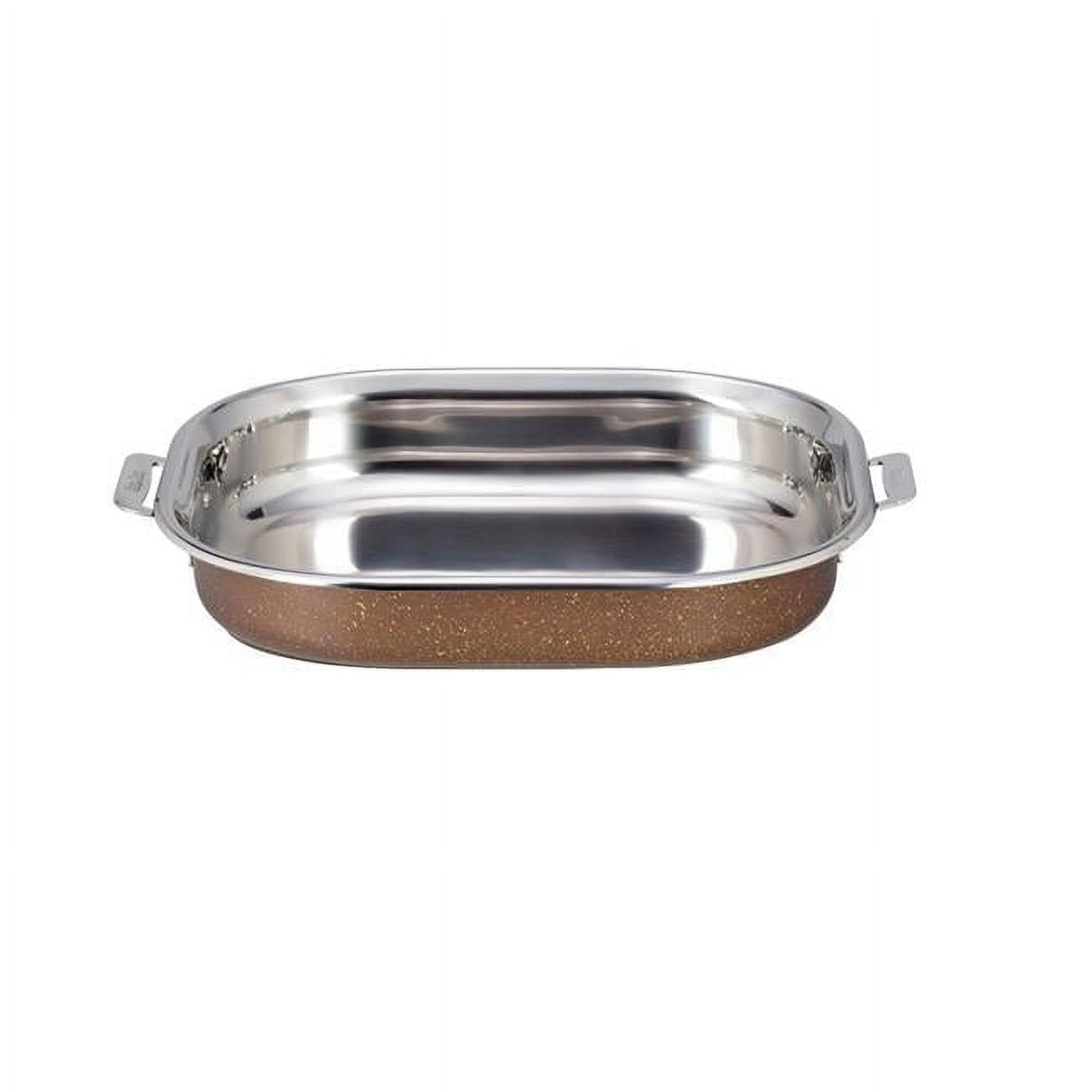 5 qt Hotstone Coffee Cucina Oblong Pan with Lid - Induction Bottom ...