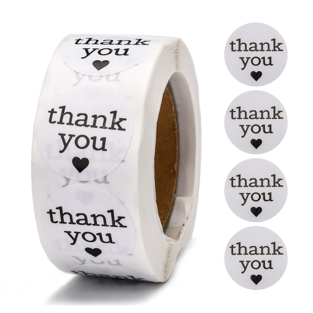 5 roll 1 Inch Thank You Stickers Adhesive Roll Sticker Labels for ...