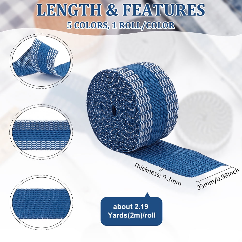 5 rolls 10.9 Yards Edge Shorten Self-Adhesive Pants Mouth Paste 1 Inch Iron on Pants Shortening ...