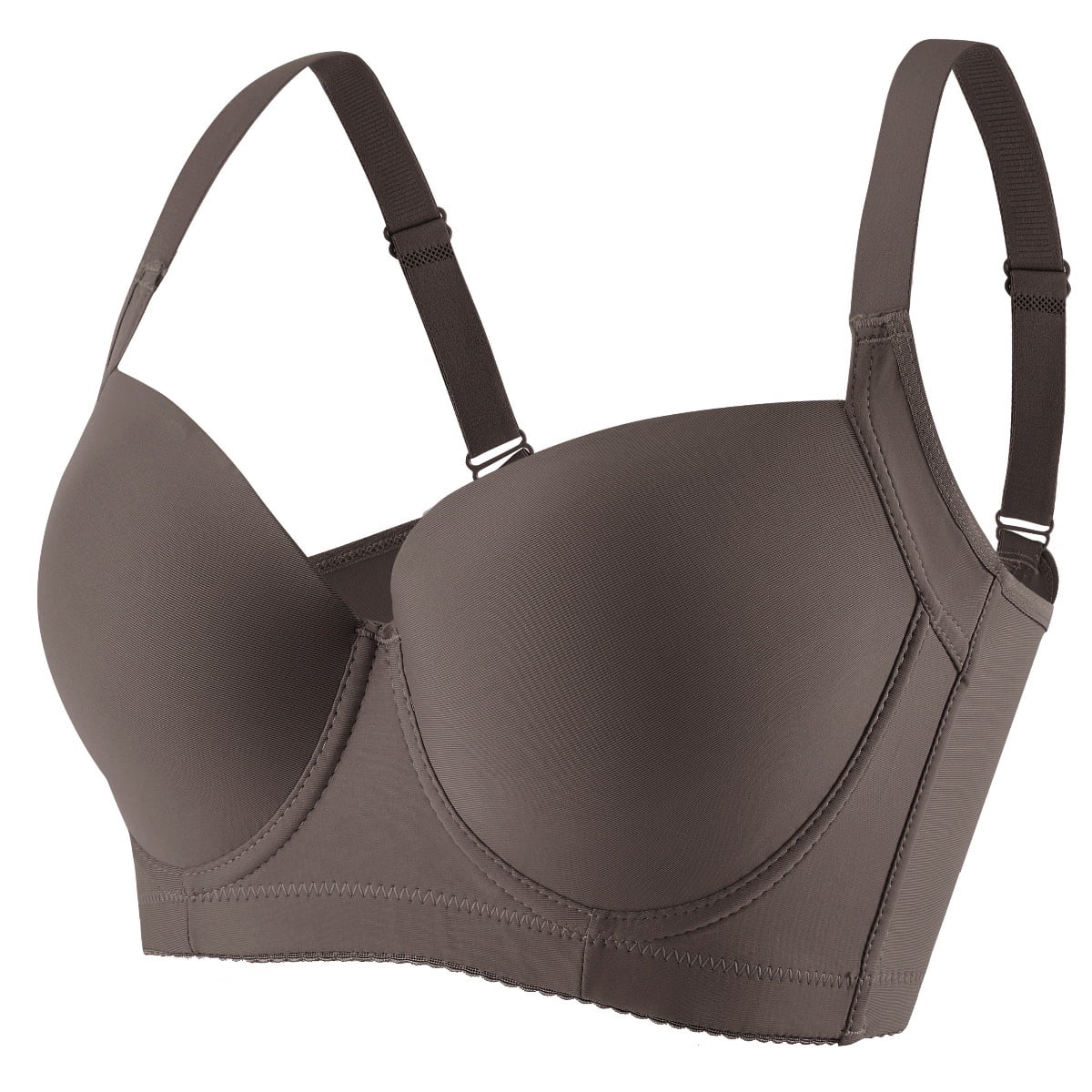 5-row Hook-and-eye Closure Plus size Seamless Smooth Sexy Bra for Women ...