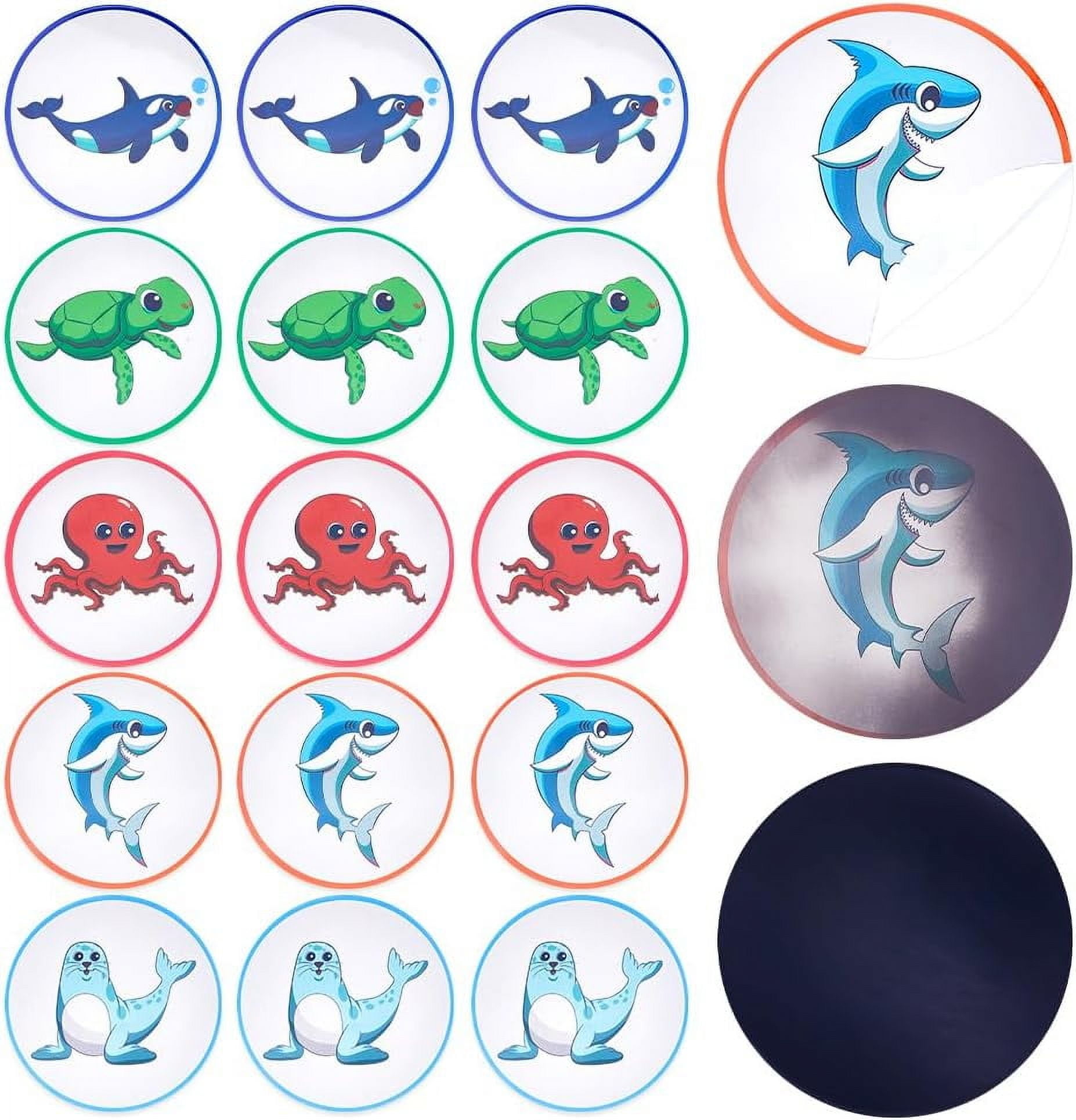 5 set Round Dot PVC Potty Training Toilet color Changing Stickers ...