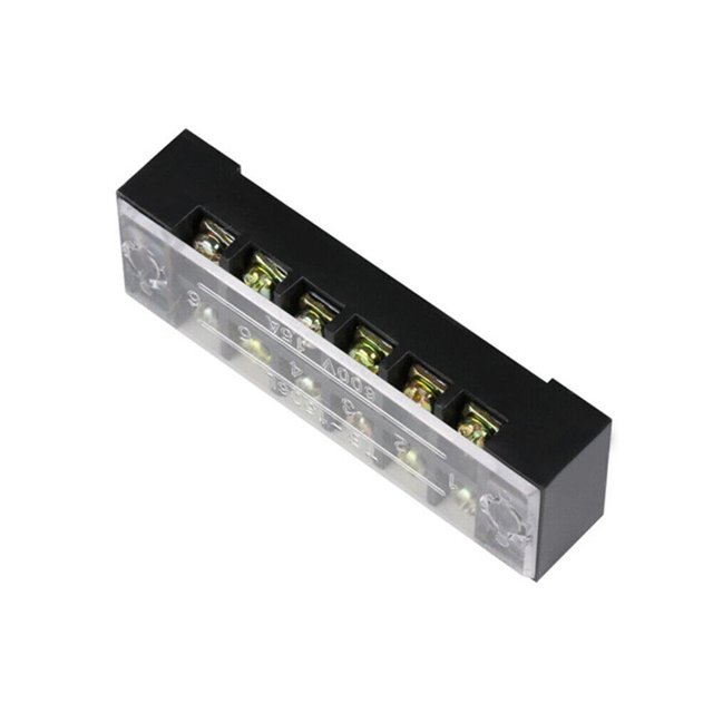 5 sets 600V 15A Dual Row 6 Position Screws Terminal Electric Barrier ...