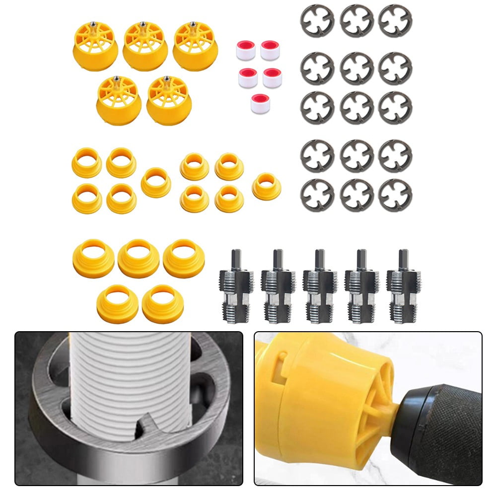 5 sets Versatile PVC Pipe Threader Kit: Efficient 4 & 6 Point Water ...