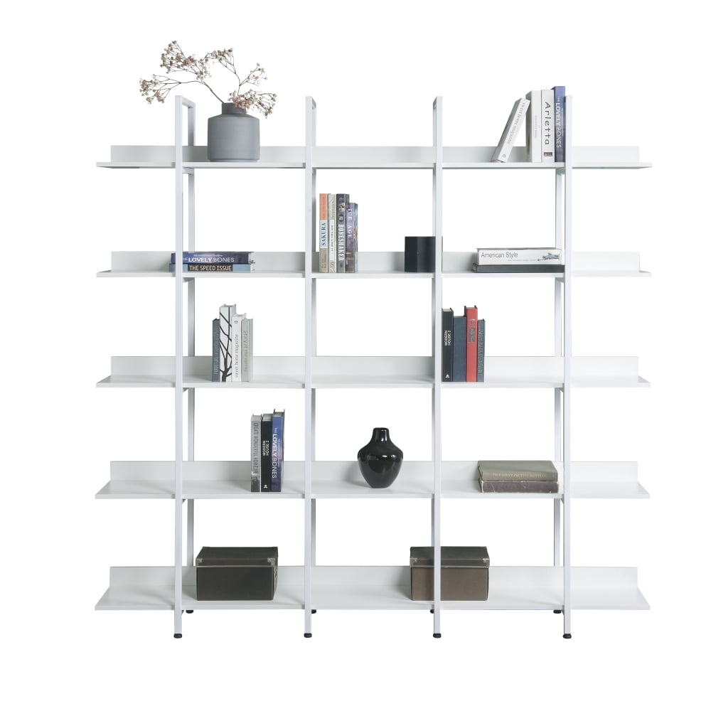 5-storey bookshelf, home office open bookshelf, old-fashioned open ...