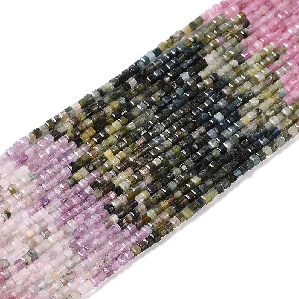 5 strand Gradient color Natural Tourmaline Beads Strands Faceted Table ...