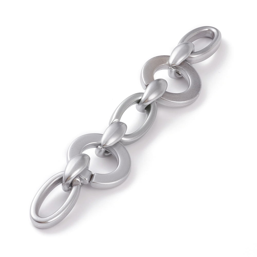 5 strand Handmade Opaque Spray Painted Acrylic Link Chains with Spray ...