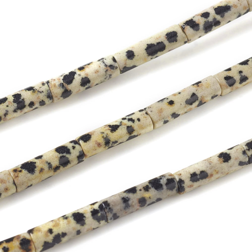 5 strand Natural Dalmatian Jasper Beads Strands Column 13~14x4mm Hole ...