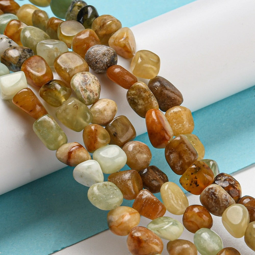5 strand Natural Jade Bead Strands Xiuyan Jade Nuggets 5~7X5~7mm Hole ...