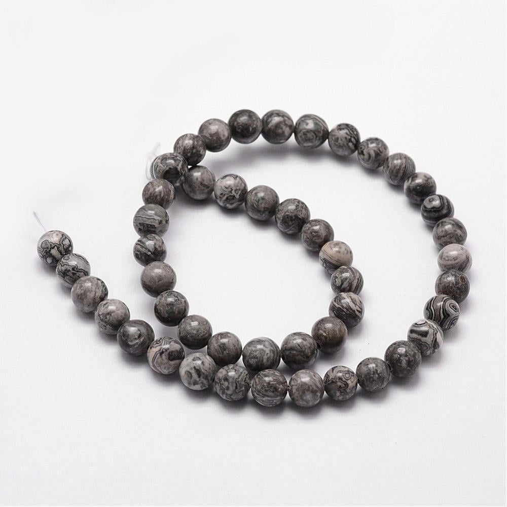 5 strand Natural Map Stone/Picasso Stone/Picasso Jasper Bead Strands ...