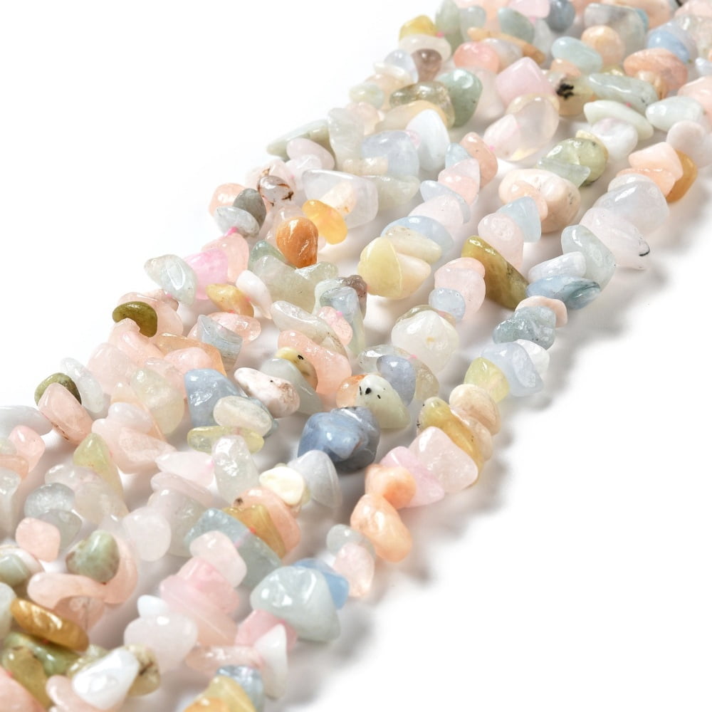 5 strand Natural Morganite Beads Strands Chips 6~14x4~7x2~6.5 Hole: 1mm ...