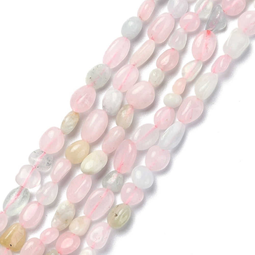 5 strand Natural Morganite Beads Strands Tumbled Stone Nuggets 5~12x5 ...