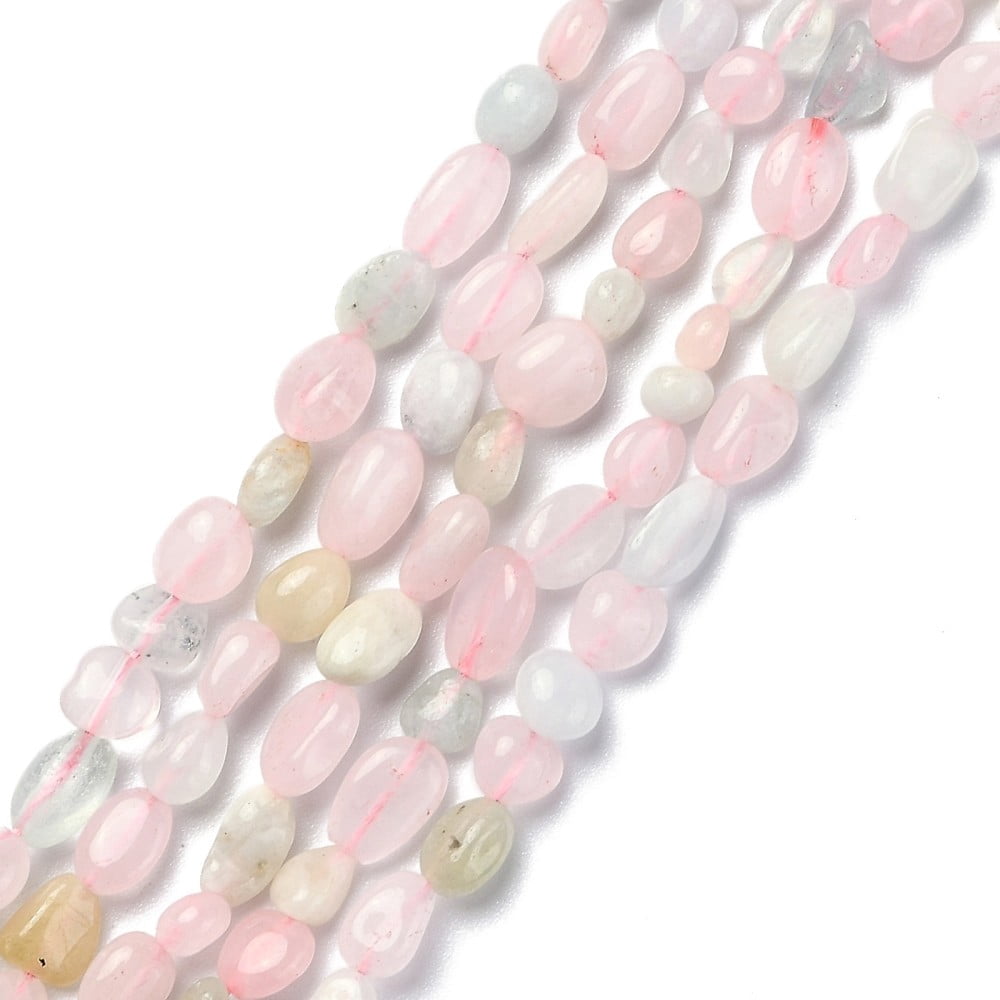 5 strand Natural Morganite Beads Strands Tumbled Stone Nuggets 5~12x5 ...