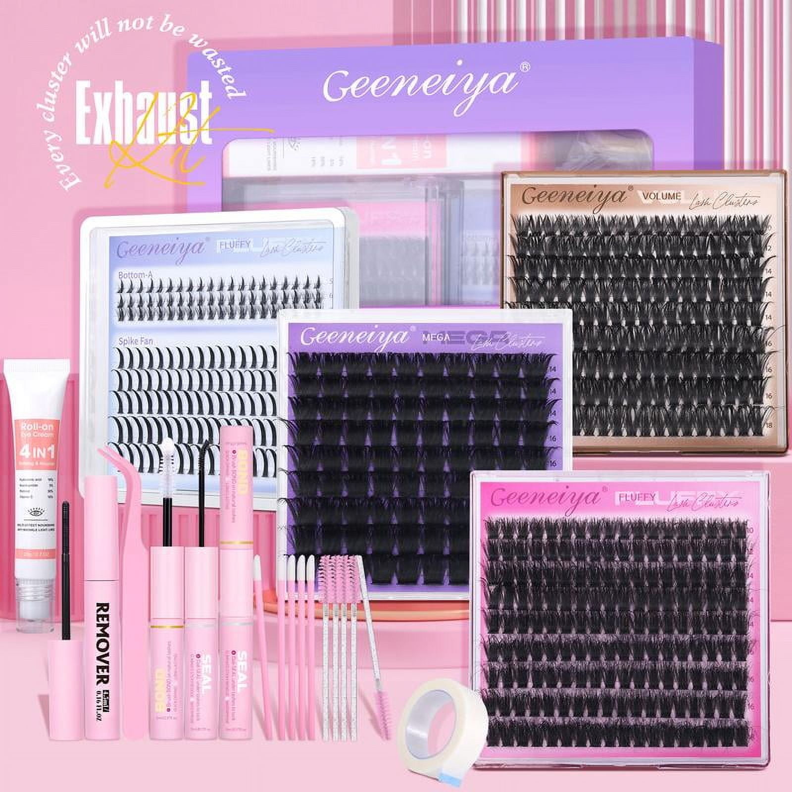 5 styles of eyelash cluster kit, thick/super large/fluffy/lower eyelash ...
