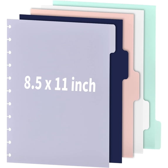 5 tab discbound dividers Notebook Letter Size Planner, 8.5" x 11 ...