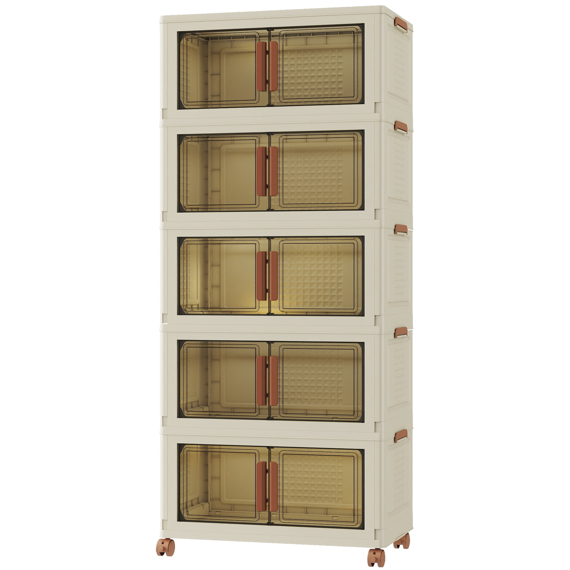 5-tier plastic storage bin with lid, 18.8 gallons per tier 13.58 X 13 X ...