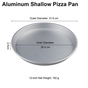 "Chef Pomodoro 12"" Chicago Deep Dish Pizza Pan, Hard Anodized Aluminum ...