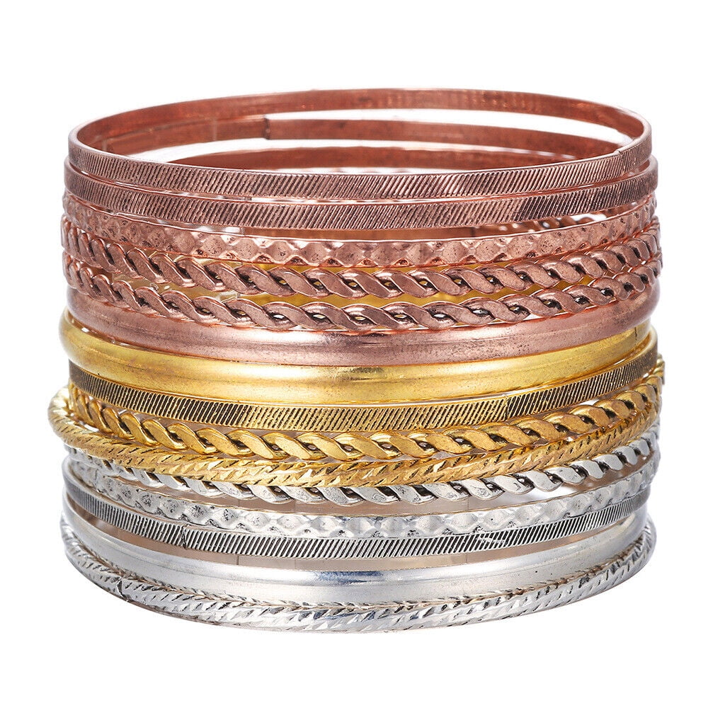 5 to 19 in a bracelets set, Bohemian style multi-layer alloy bracelets ...