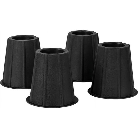 5 to 6 Inch Black Round Bed Risers, Adjustable Support for Under-Bed ...