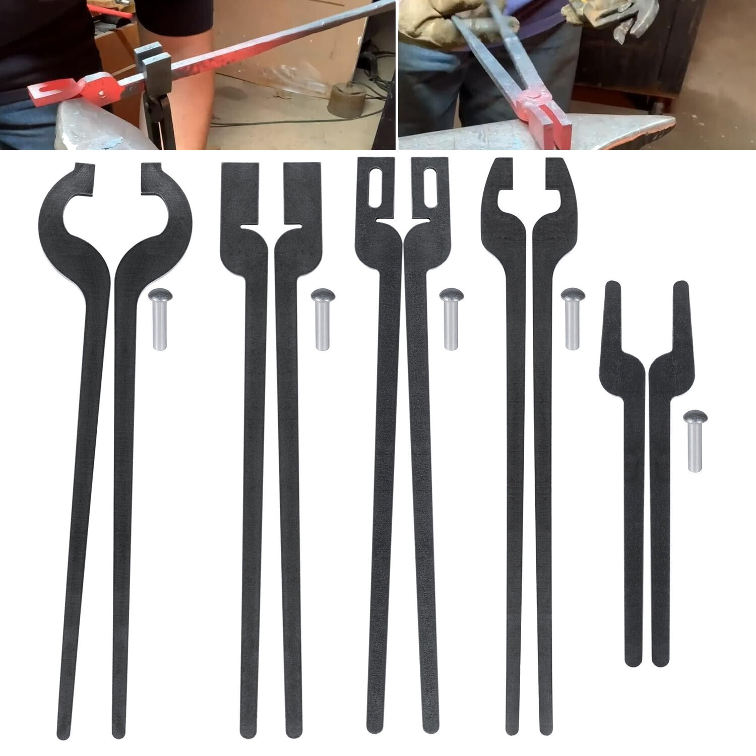 5 types of Rapid Tongs Bundle Set For Beginner or Blacksmith DIY Tools ...