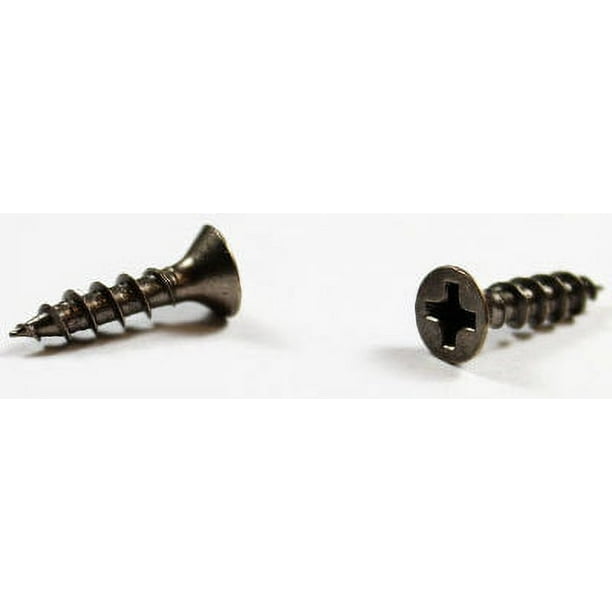 #5 x 1/2" Deep Thread Wood Screws / Phillips / Flat Head / Steel ...