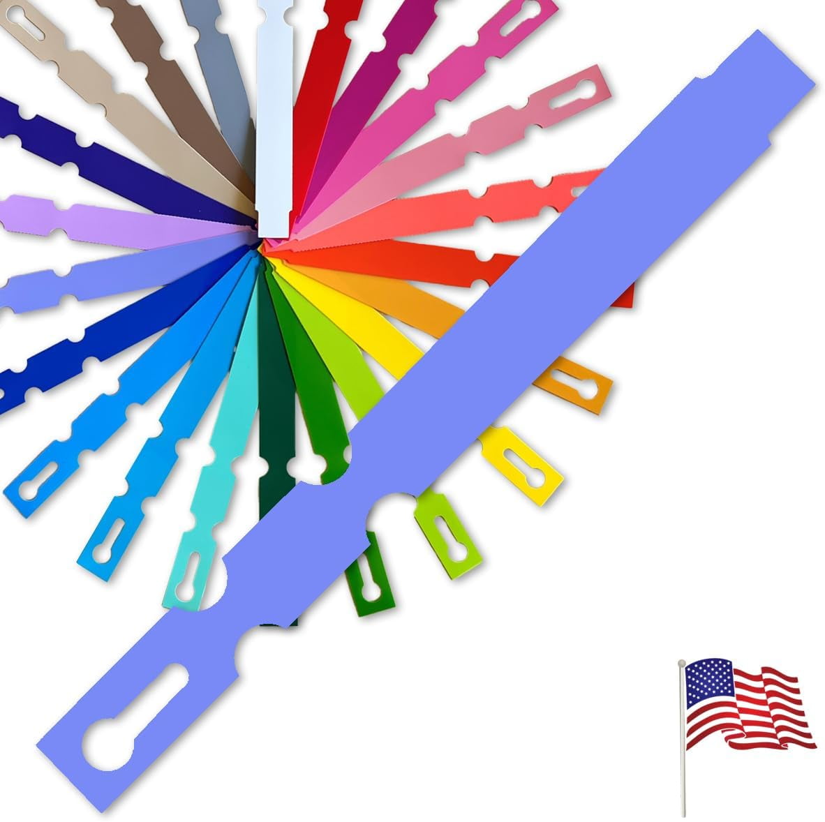 5" x 1/2" Lavender - 500 Pcs - Plastic Plant Tags and Labels - Wrap ...