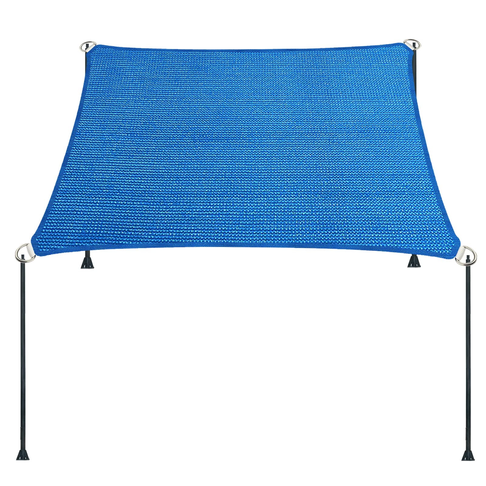 5' x 10' Blue Straight Edge Sun Shade Sail, RecBIEXUle Awning Outdoor ...