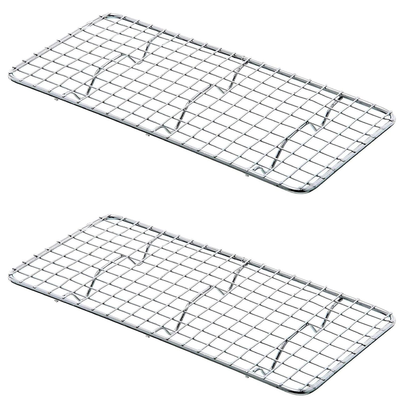 - 5"x 10" Third Size Rectangular Wire Pan Grate -Plated Set of 2-Fits ...