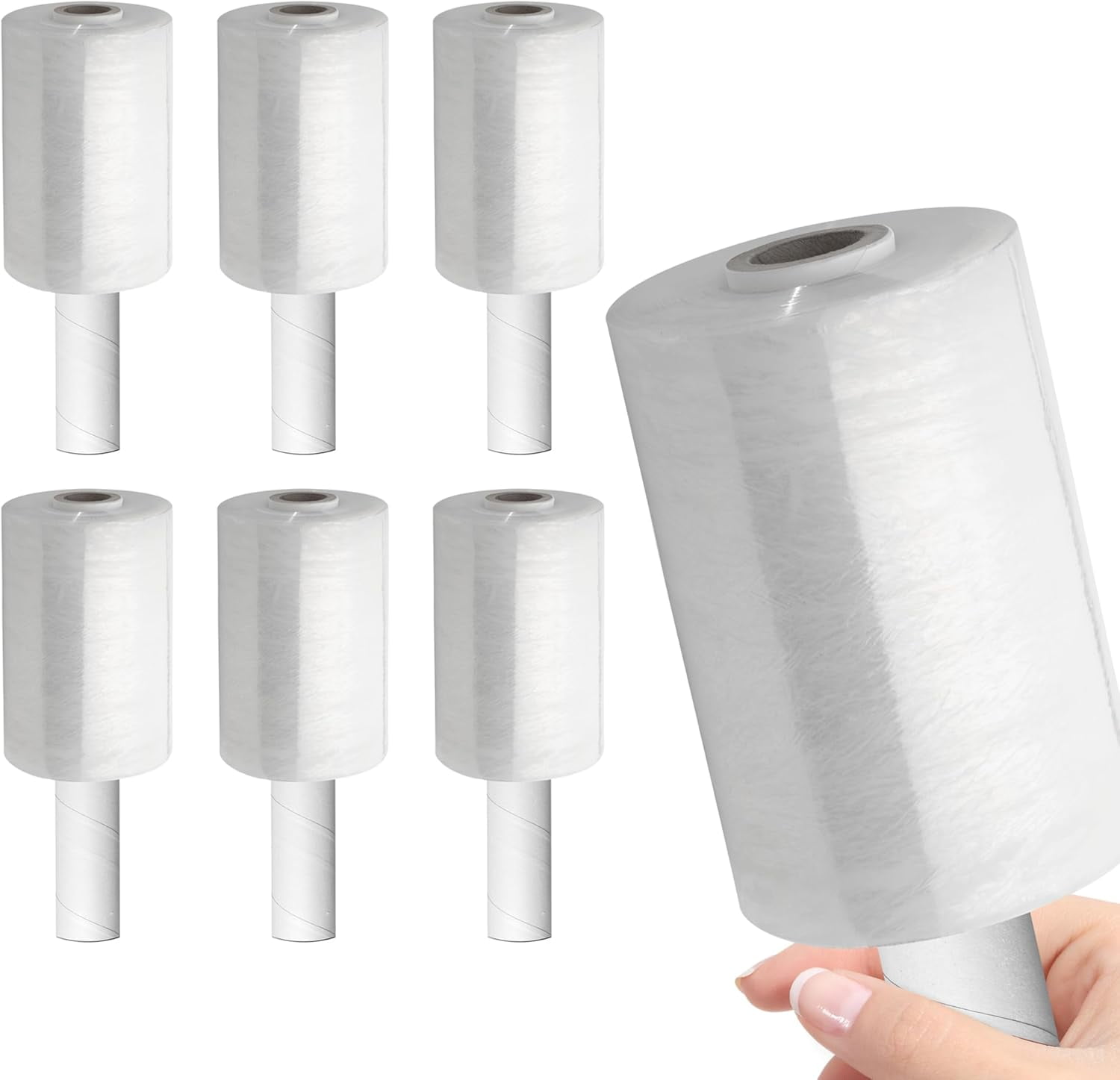 5" x 1000' Roll - Shrink Wrap Roll with Handle 80 Gauge Thick Mini ...