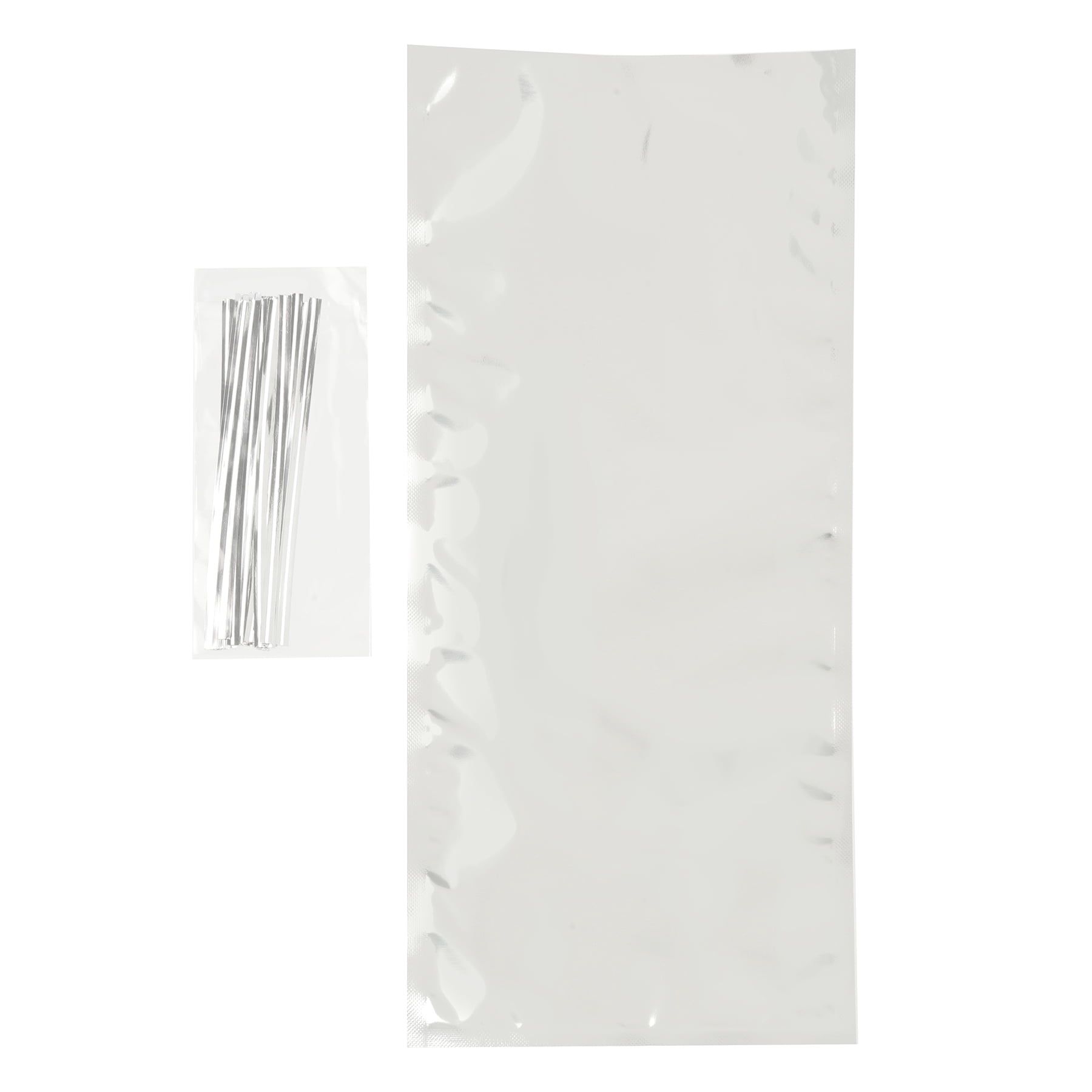 5" x 11.25" Silver Metallic Favor Plastic Bags with Ties by Celebrate ...