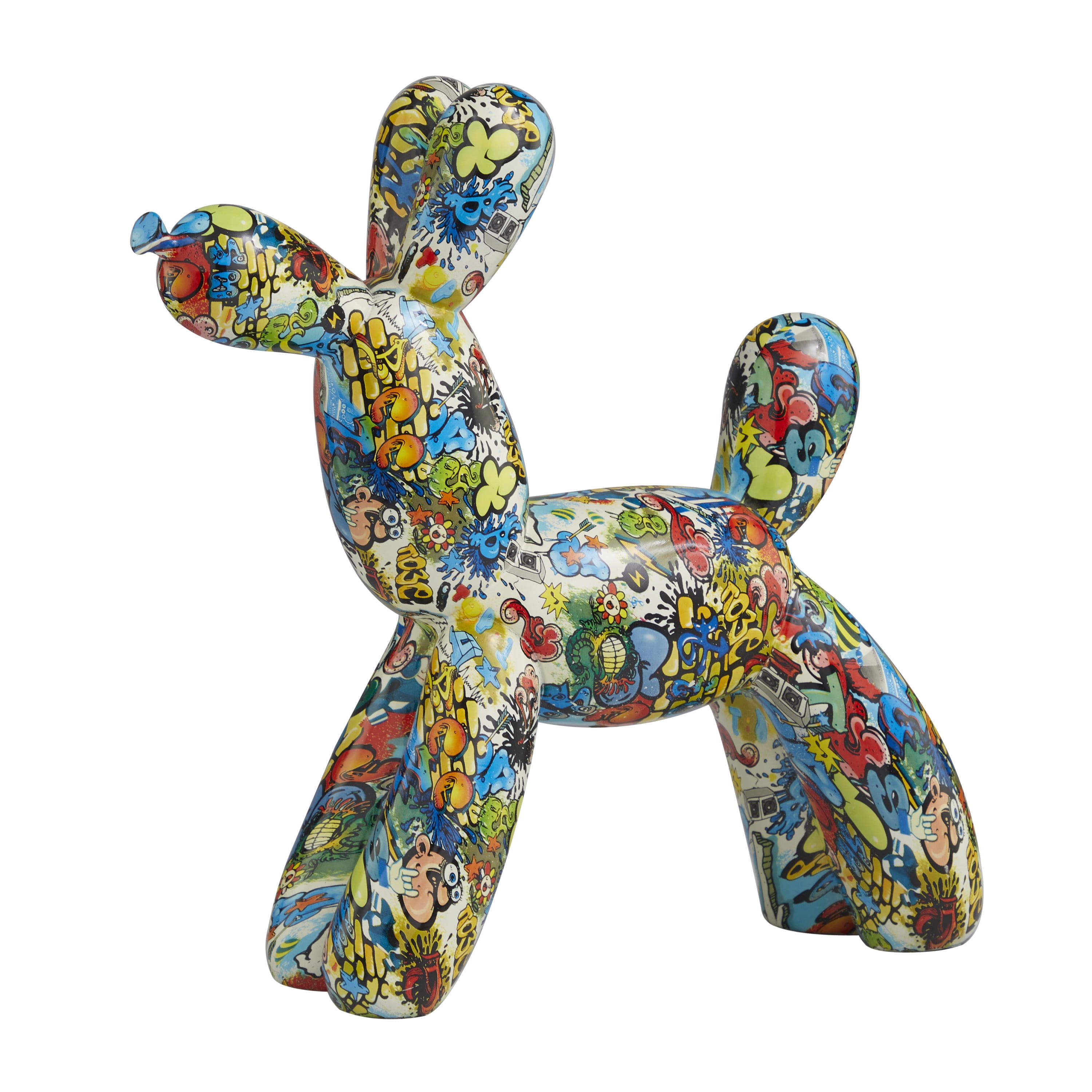 5" x 16" Multi Colored Resin Dog Sculpture, by The Novogratz - Walmart.com